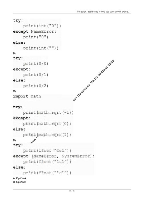 Killtest New Python Institute Pcap 31 03 Test Questions V802 Killtest 2020 Page 2 3 