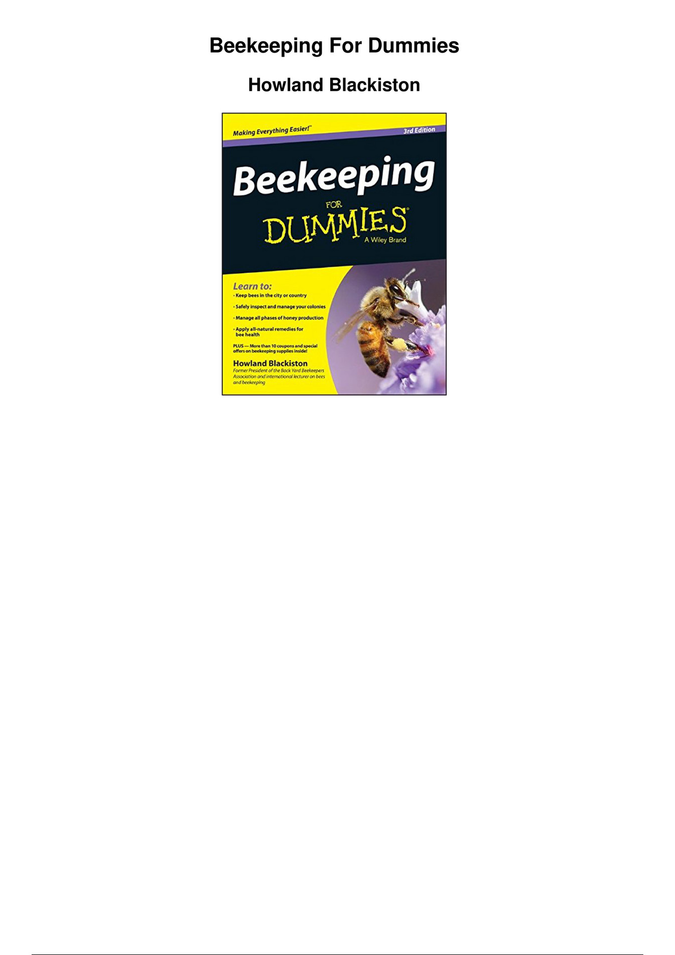 buddy - Beekeeping For Dummies_PDF - Page 1 - Created with Publitas.com