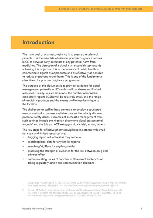 Uppsala Monitoring Centre - Signal detection for national ...