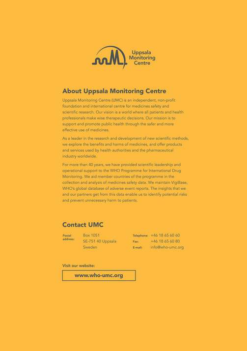 Uppsala Monitoring Centre - Signal detection for national ...