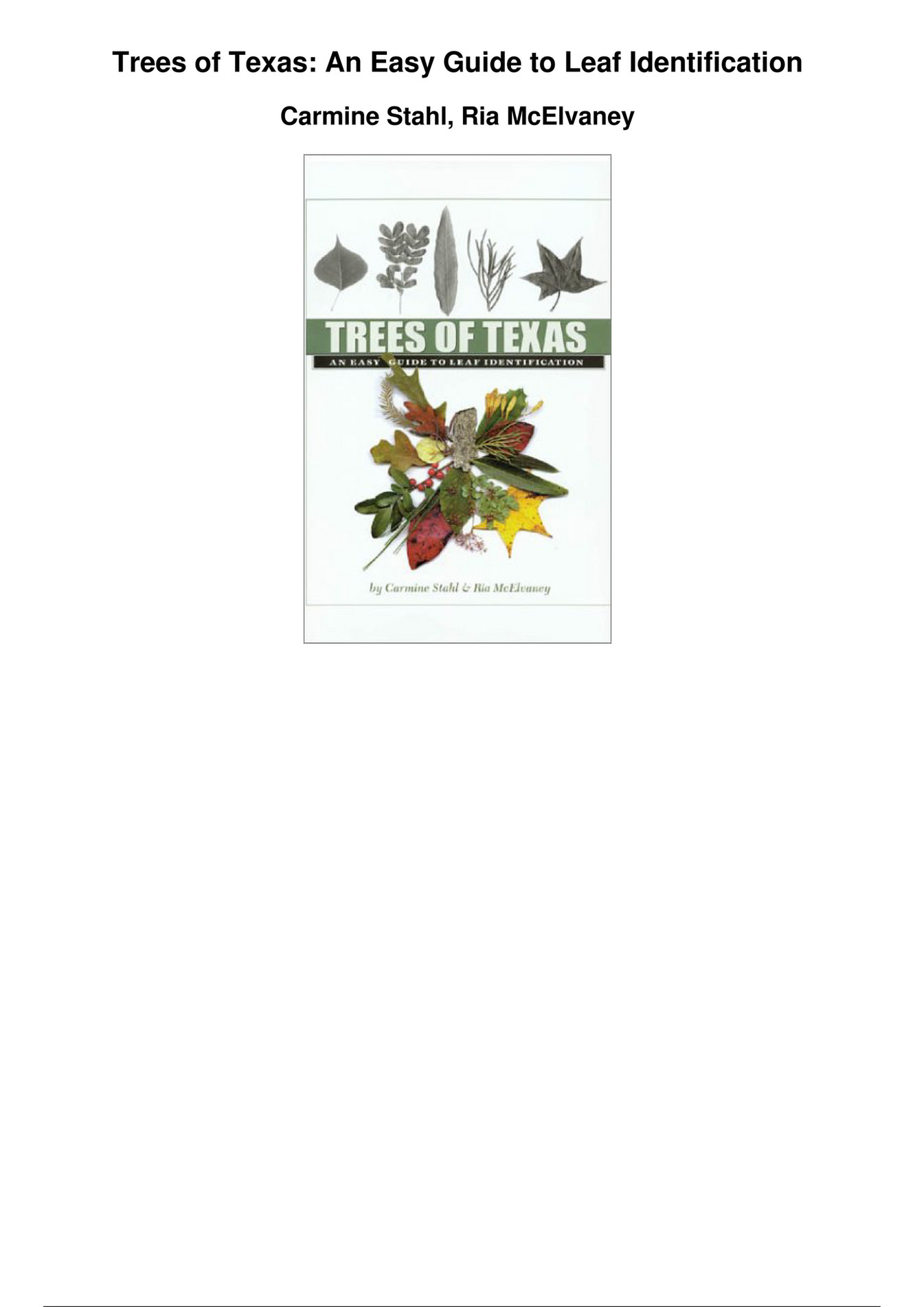 Lorenz - Trees Of Texas An Easy Guide To Leaf Identification_PDF - Page ...