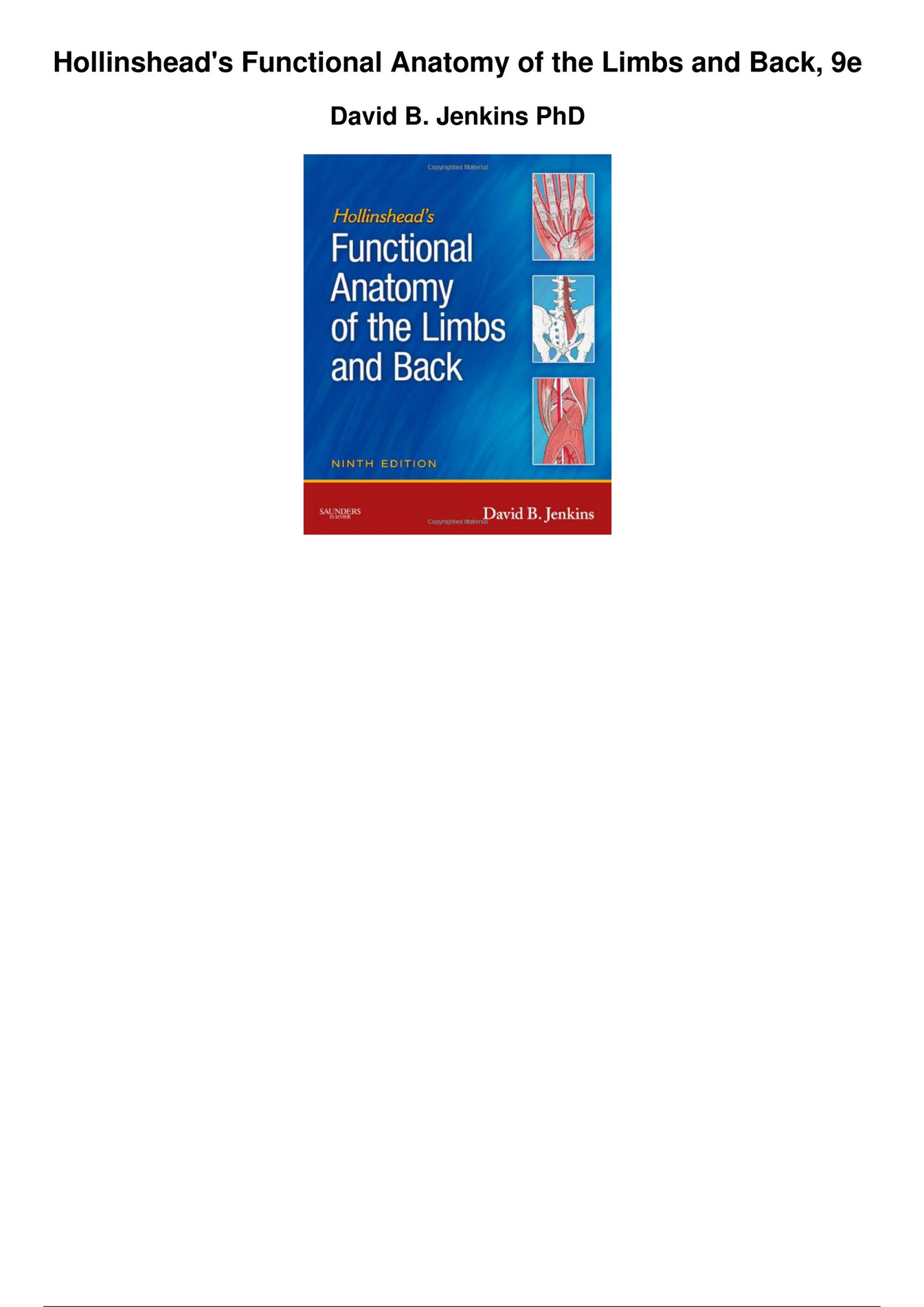 Hatley - Hollinsheads Functional Anatomy Of The Limbs And Back 9e_PDF ...