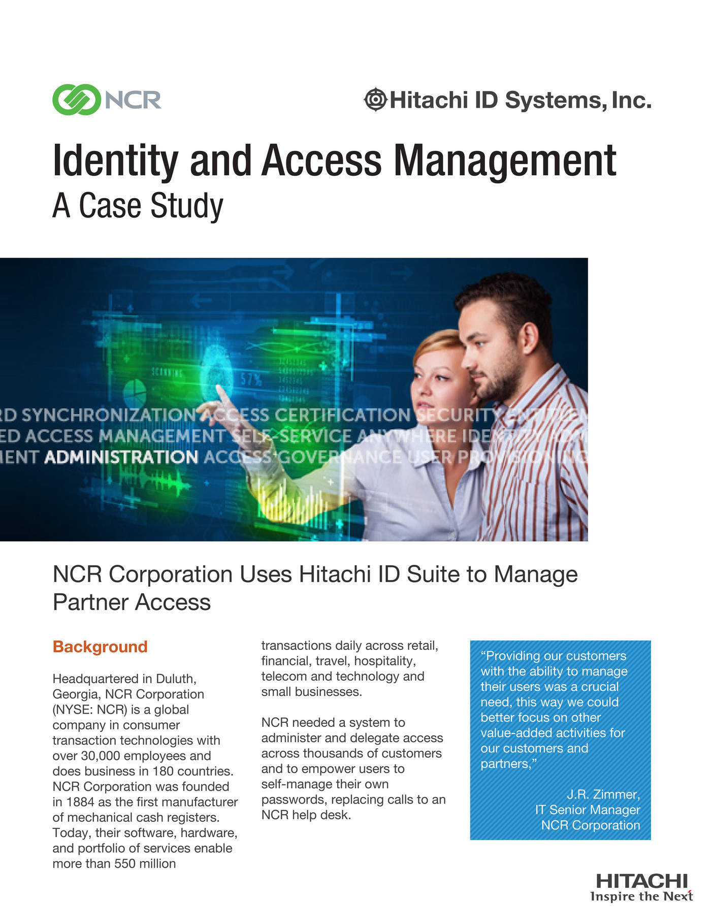 Hitachi ID - NCR Corporation - Identity and Access Management - A Case ...
