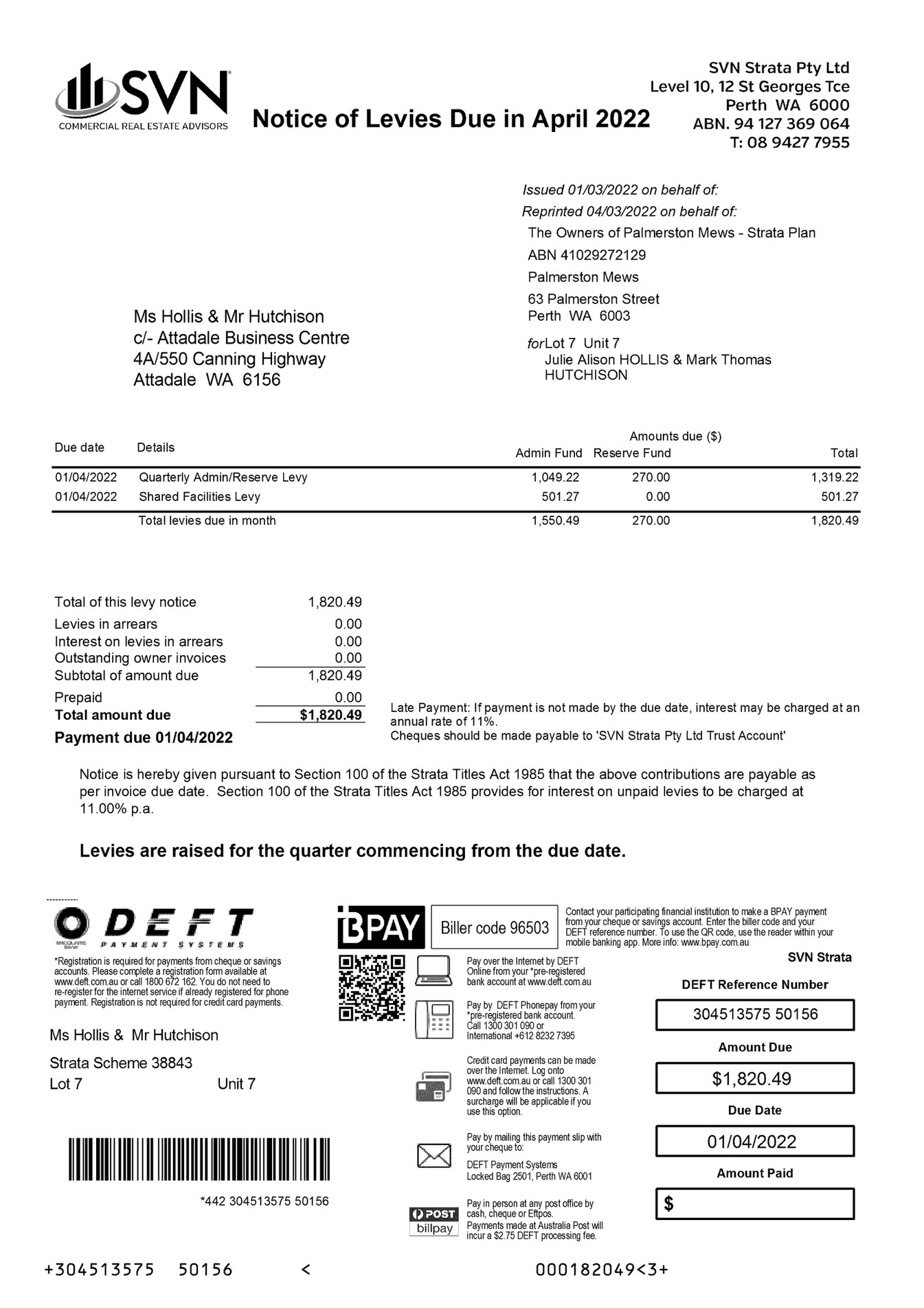 TeamIaconi - April 2022 strata invoice - Page 1 - Created with Publitas.com