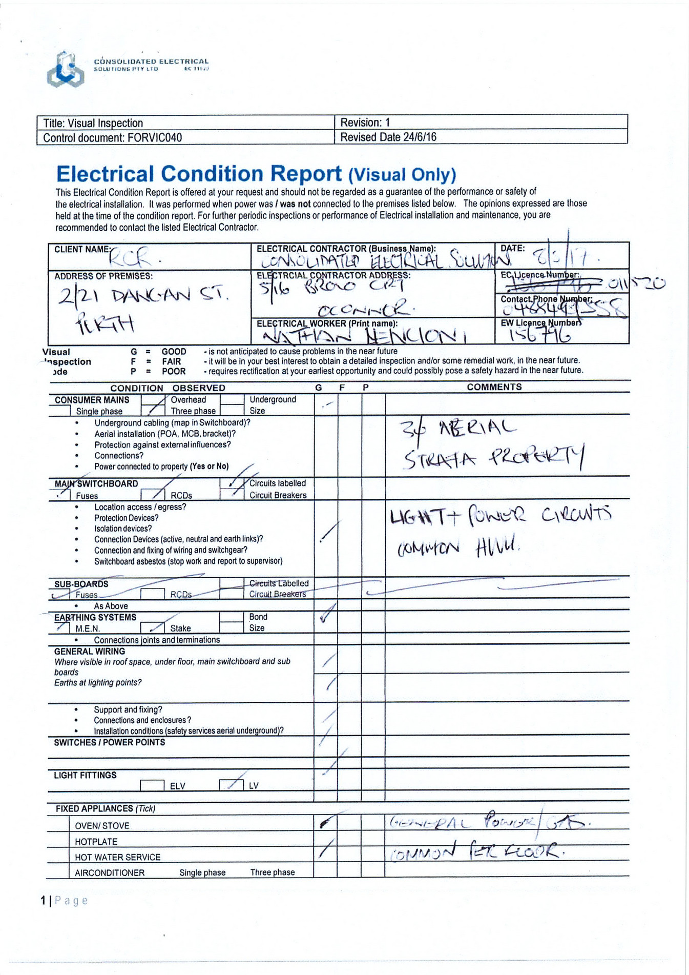 TeamIaconi - 2/21 Dangan Street - Electrical Condition Report - Page 2 ...