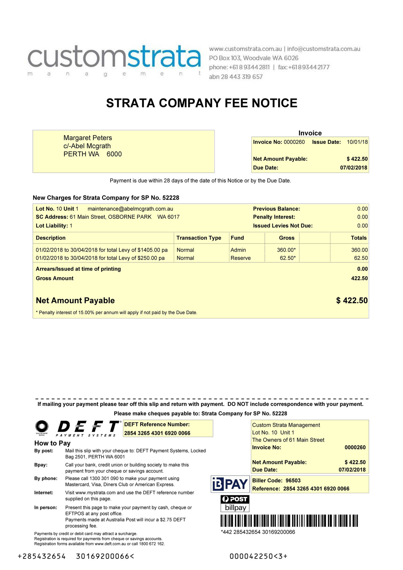 TeamIaconi - 1/61 Main St - 2018 Levy Invoice - Page 1 - Created with ...