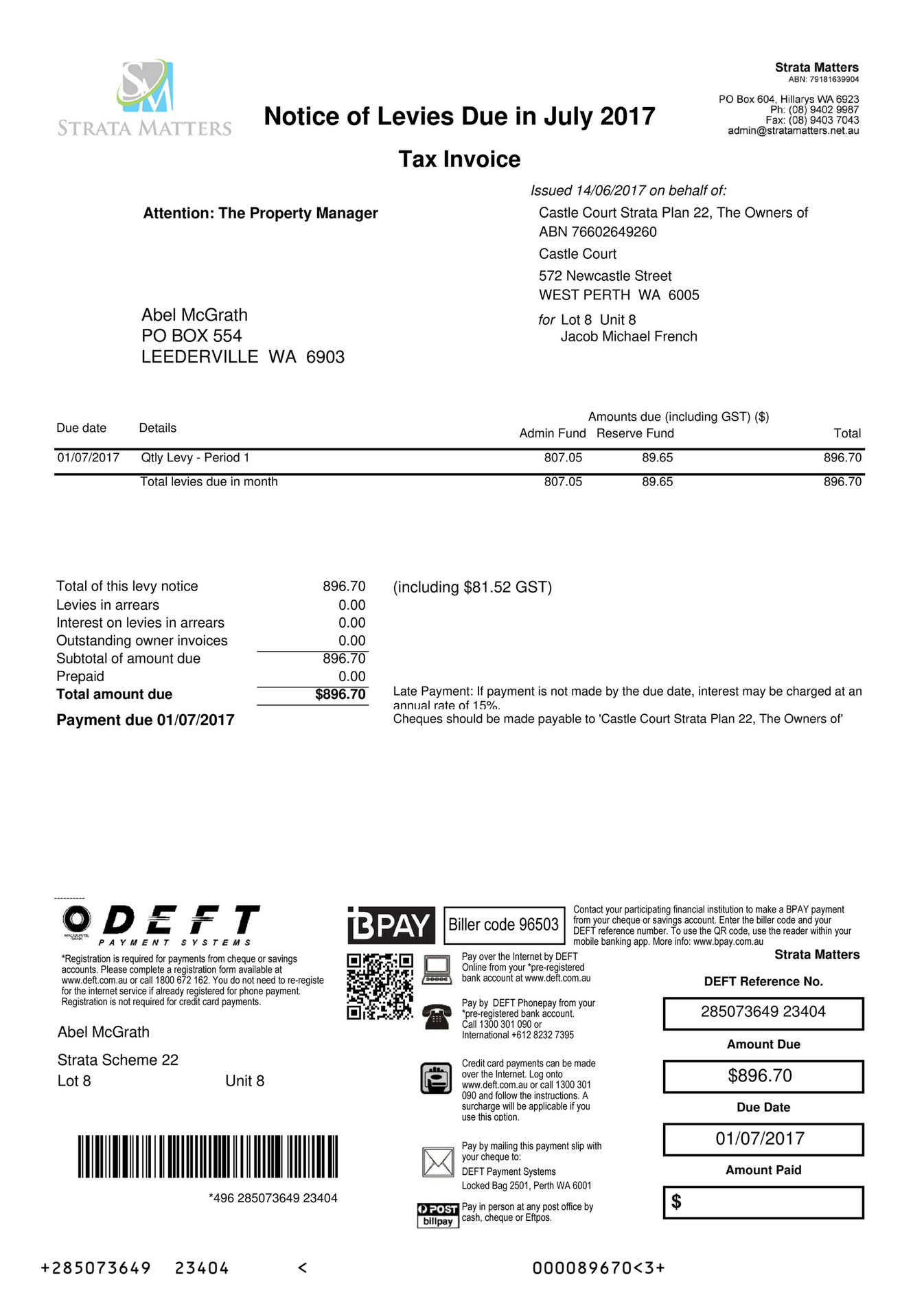 TeamIaconi - 8.572 Newcastle - Levies Invoice - Page 1 - Created with ...