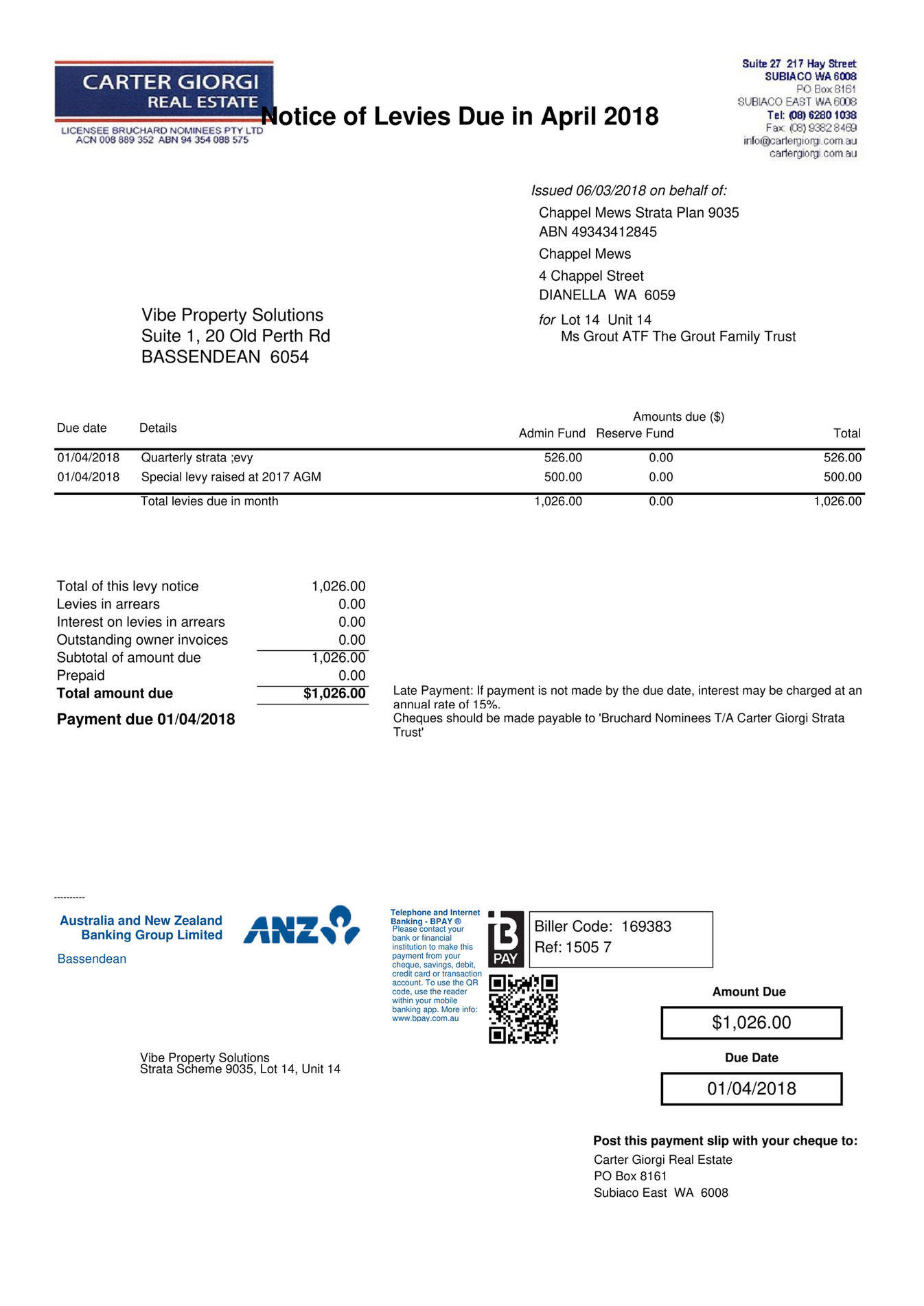 TeamIaconi - 14/4 Chappel - Levies Invoice - Page 1 - Created with ...
