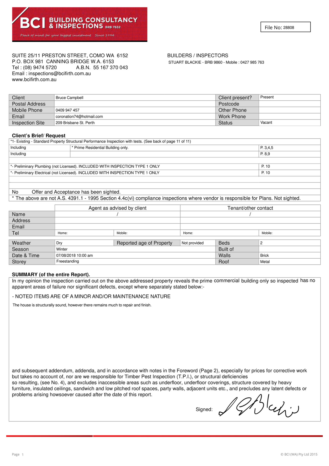 TeamIaconi - 209 Brisbane - Building Inspection Report - Page 1 ...