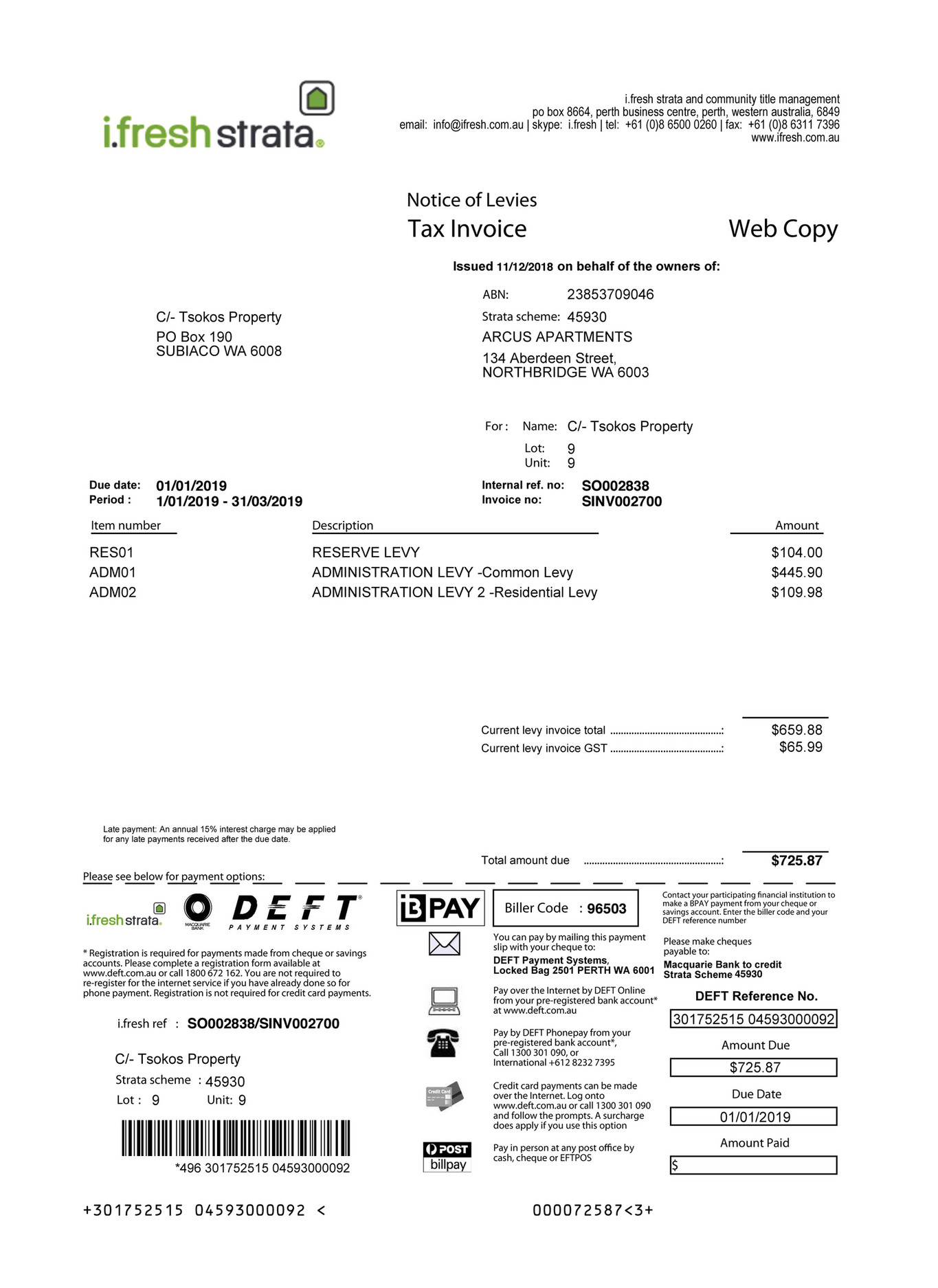 TeamIaconi - Latest Strata Levy invoice - Page 1 - Created with ...
