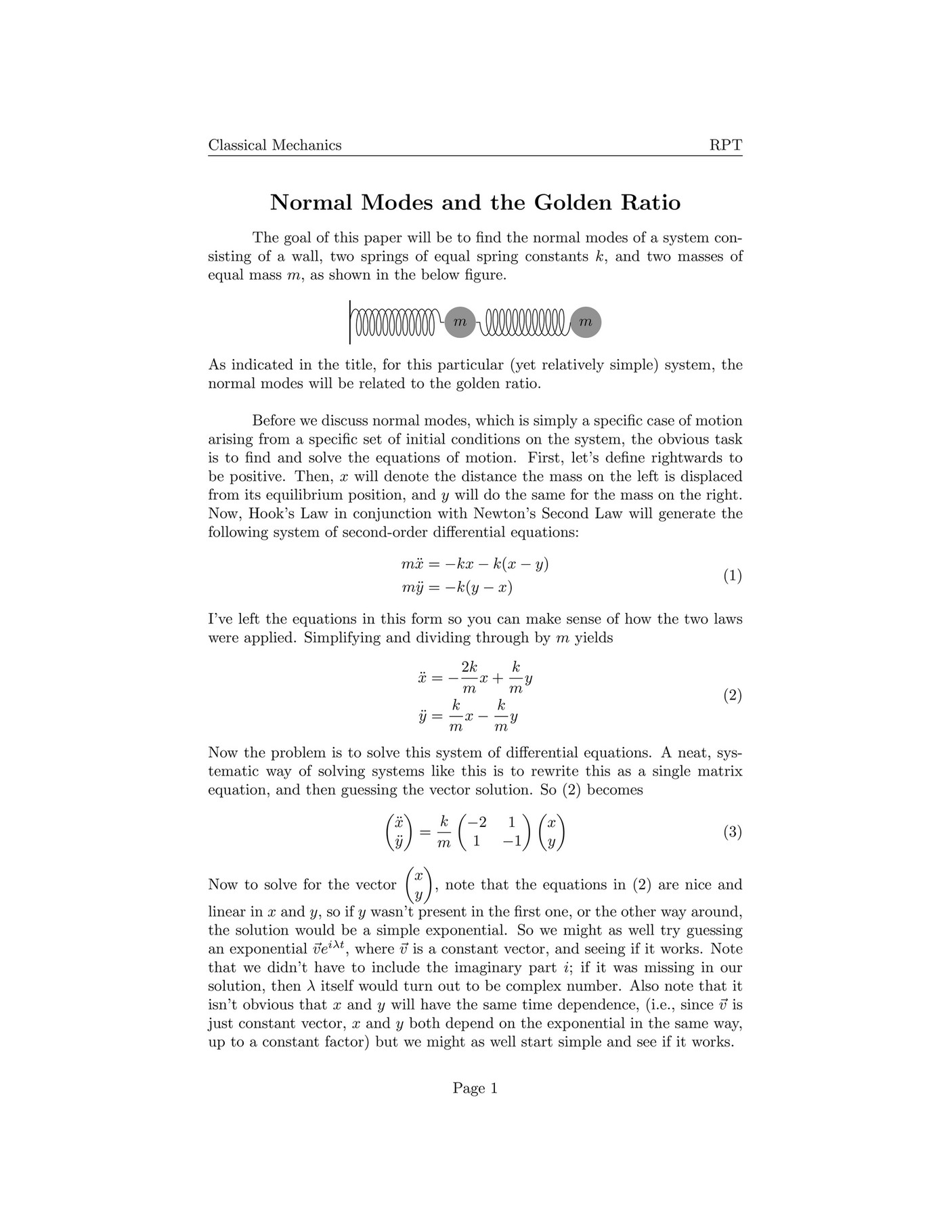 Richards Physics Tutorials - Normal_Modes_And_The_Golden_Ratio - Page 1 ...