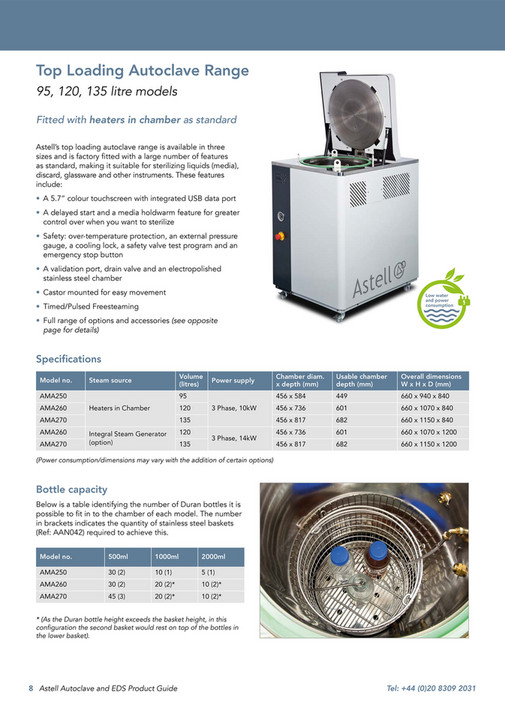 Astell Scientific Ltd - Astell Autoclave and EDS Product Guide - Page ...