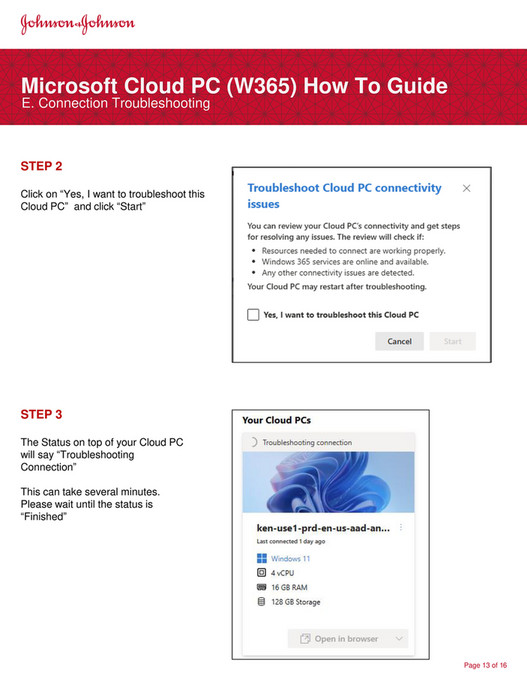 JNJ Appstore - W365 Cloud PC How To Guide - ENG - Page 13 - Created with Publitas.com