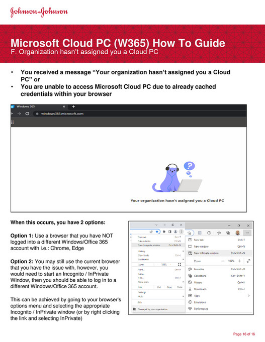 JNJ Appstore - W365 Cloud PC How To Guide - ENG - Page 16 - Created with Publitas.com