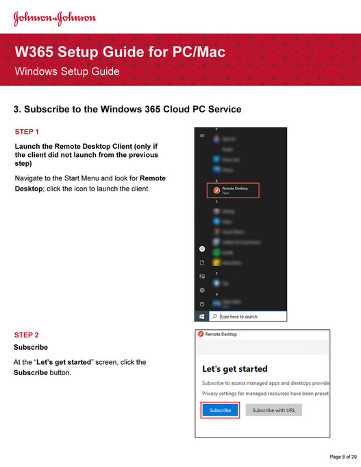 JNJ Appstore - W365 Cloud PC Setup Guide - Page 8 - Created with Publitas.com