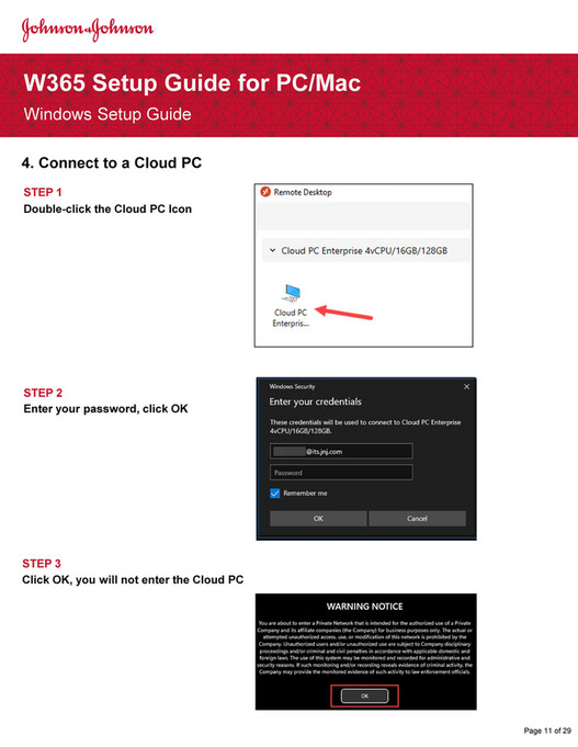 JNJ Appstore - W365 Cloud PC Setup Guide - Page 11 - Created with Publitas.com