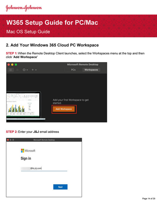 JNJ Appstore - W365 Cloud PC Setup Guide - Page 14 - Created with ... JNJ Appstore - W365 Cloud PC Setup Guide - Page 14 - Created with ...