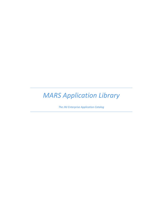JNJ Appstore - MARS Application Library - Intake user Guide v1.2 - Page ...