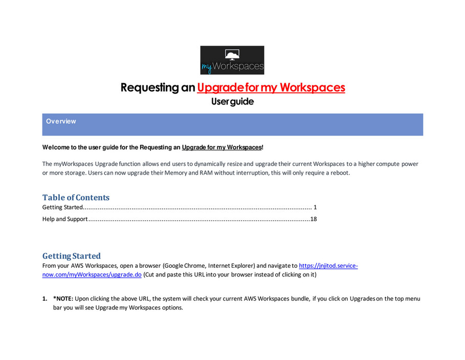 JNJ Appstore - myWorkspaces Upgrade User Guide - Page 1 - Created with ...
