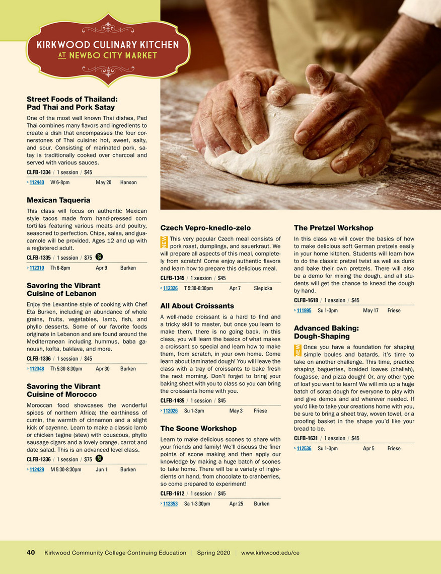 kirkwood classes spring 2020