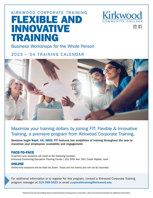 Kirkwood Community College - Corporate Training FIT Business Workshops ...