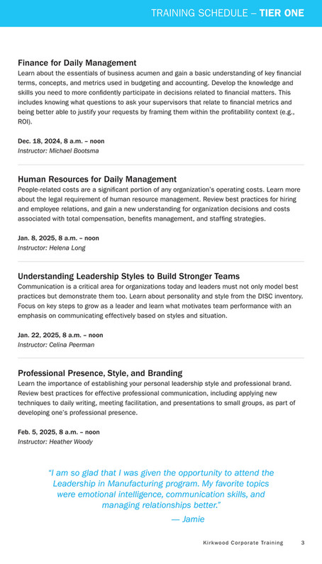 Kirkwood Community College - Corporate Training Leadership in ...