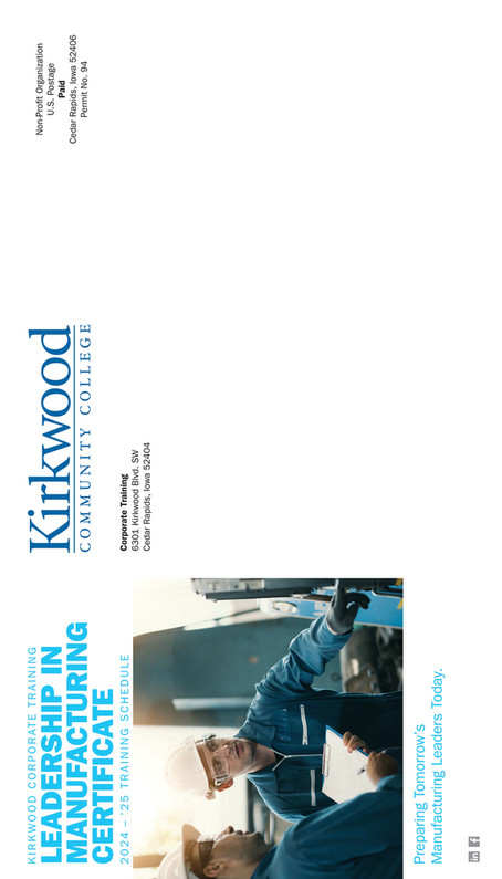 Kirkwood Community College - Corporate Training Leadership in Manufacturing 24-25 brochure - Page 12