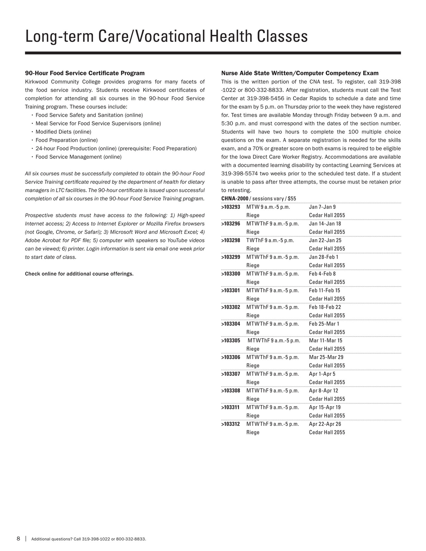 kirkwood online programs