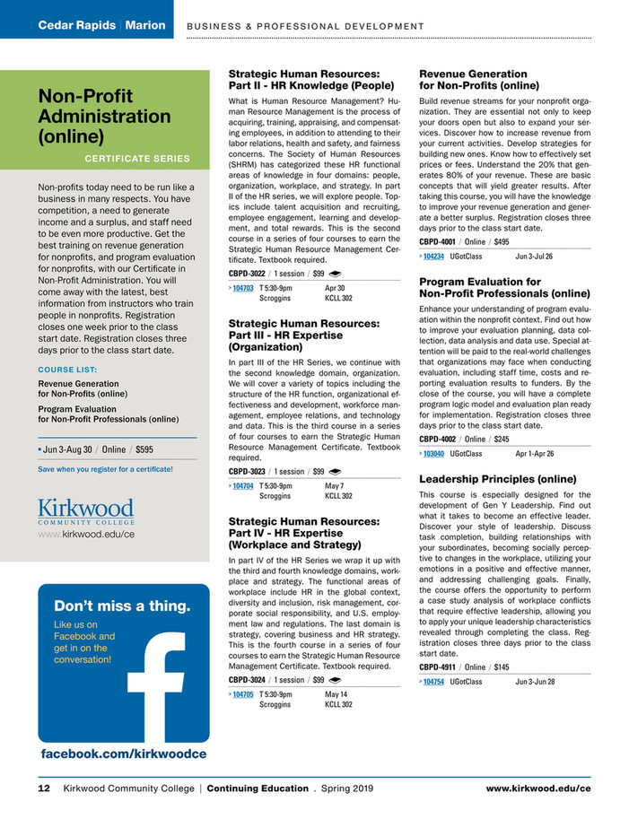 kirkwood online programs