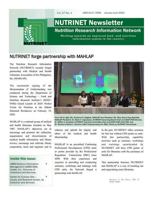 NUTRINET - NLvol27no1 - Page 1 - Created with Publitas.com