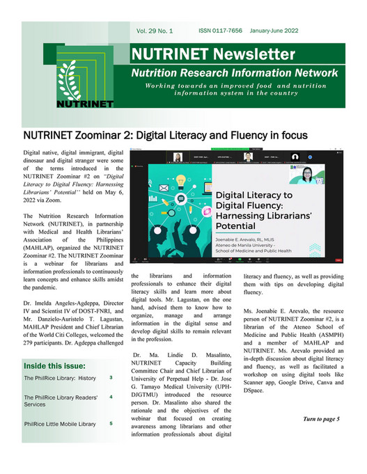 NUTRINET - NLvol29no1 - Page 1 - Created with Publitas.com