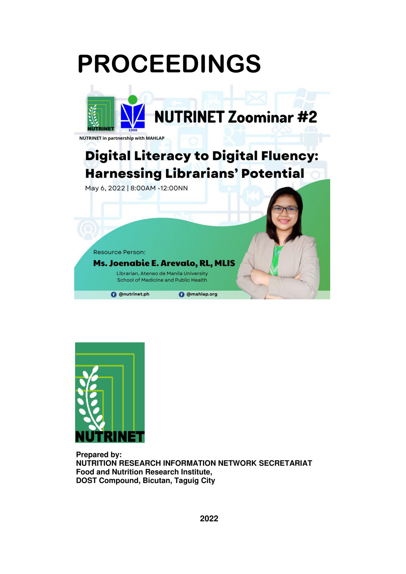 NUTRINET - PROCEEDINGS-Zoominar2-Digital Literacy to Digital Fluency ...