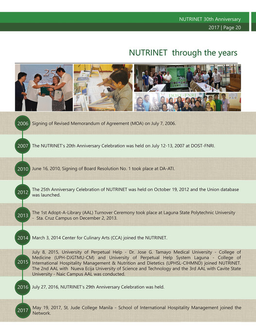 NUTRINET - NUTRINET 30th Anniversary Souvenir Program - Page 26-27 ...