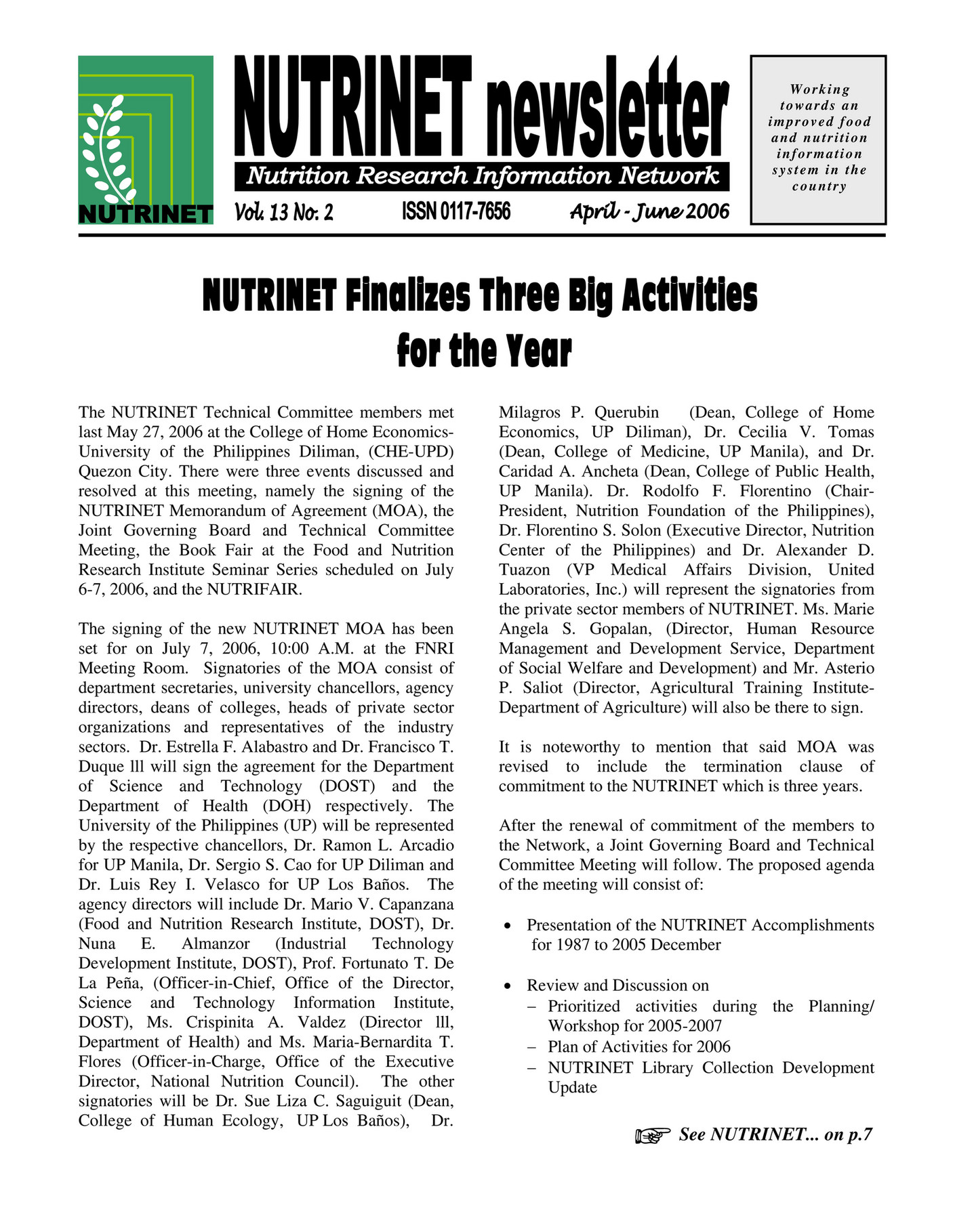 NUTRINET - 2006 VOL.13 NO.2 - Page 1 - Created with Publitas.com