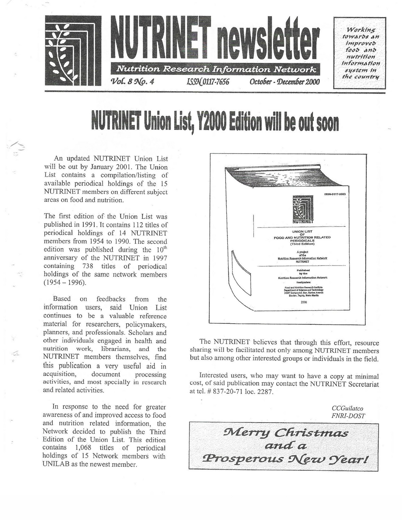 NUTRINET - NLvol8no4 - Page 1 - Created with Publitas.com