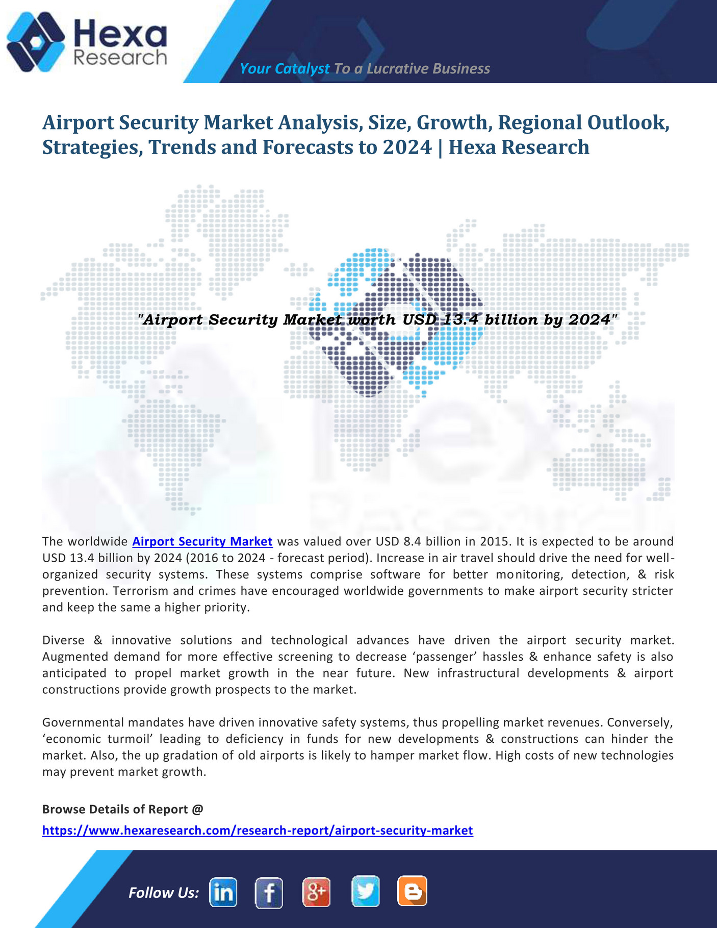 Hexa Research - Airport Security Market To Grow Over USD 13.4 billion ...