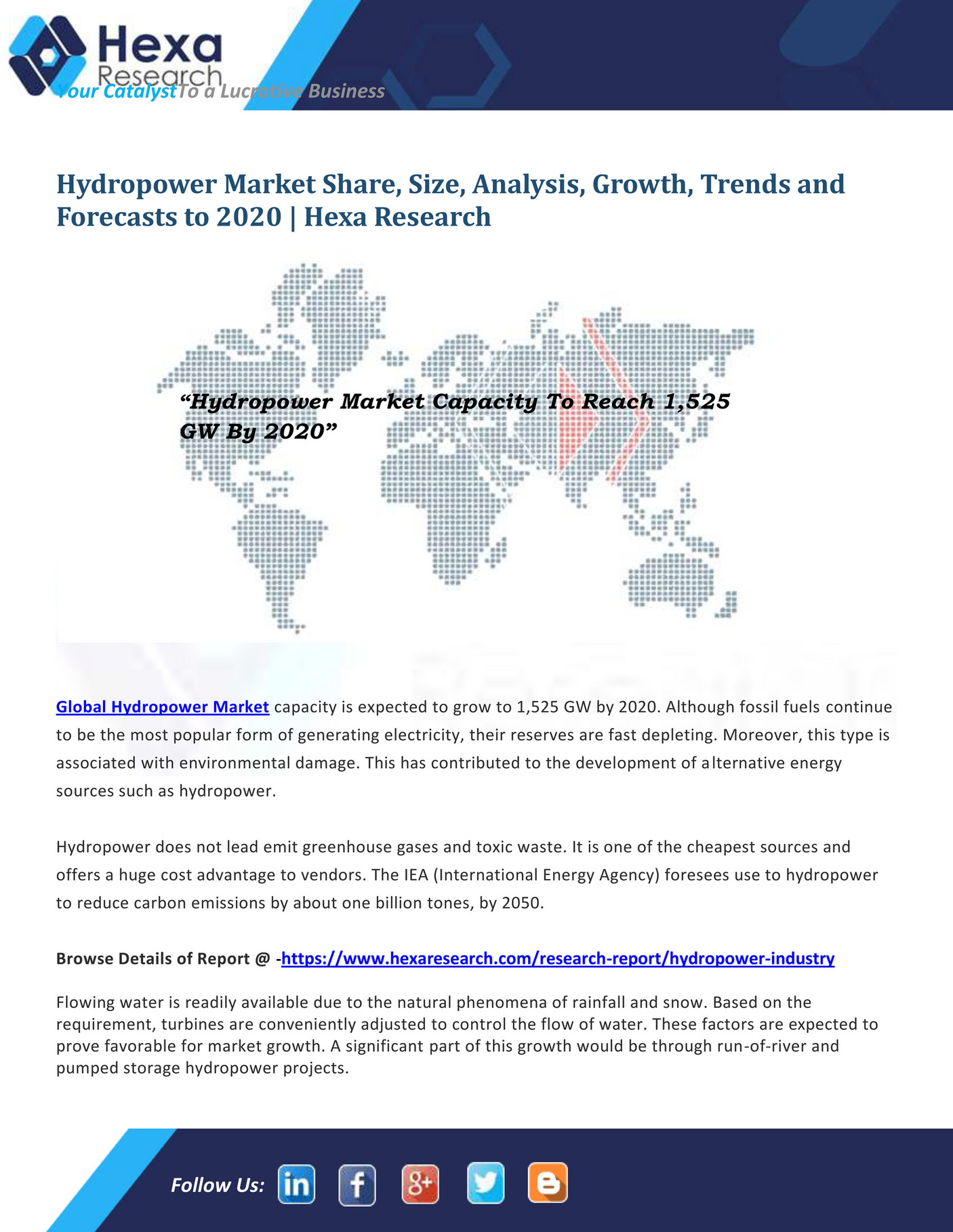 Grand View Research - Hydropower Industry Research Report - Global ...