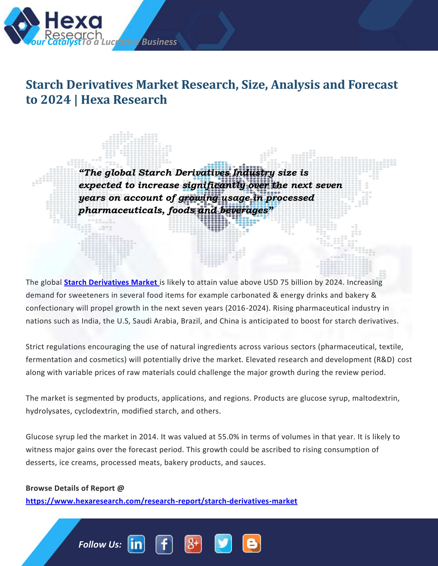 Grand View Research - Global Starch Derivatives Market Analysis - Page ...
