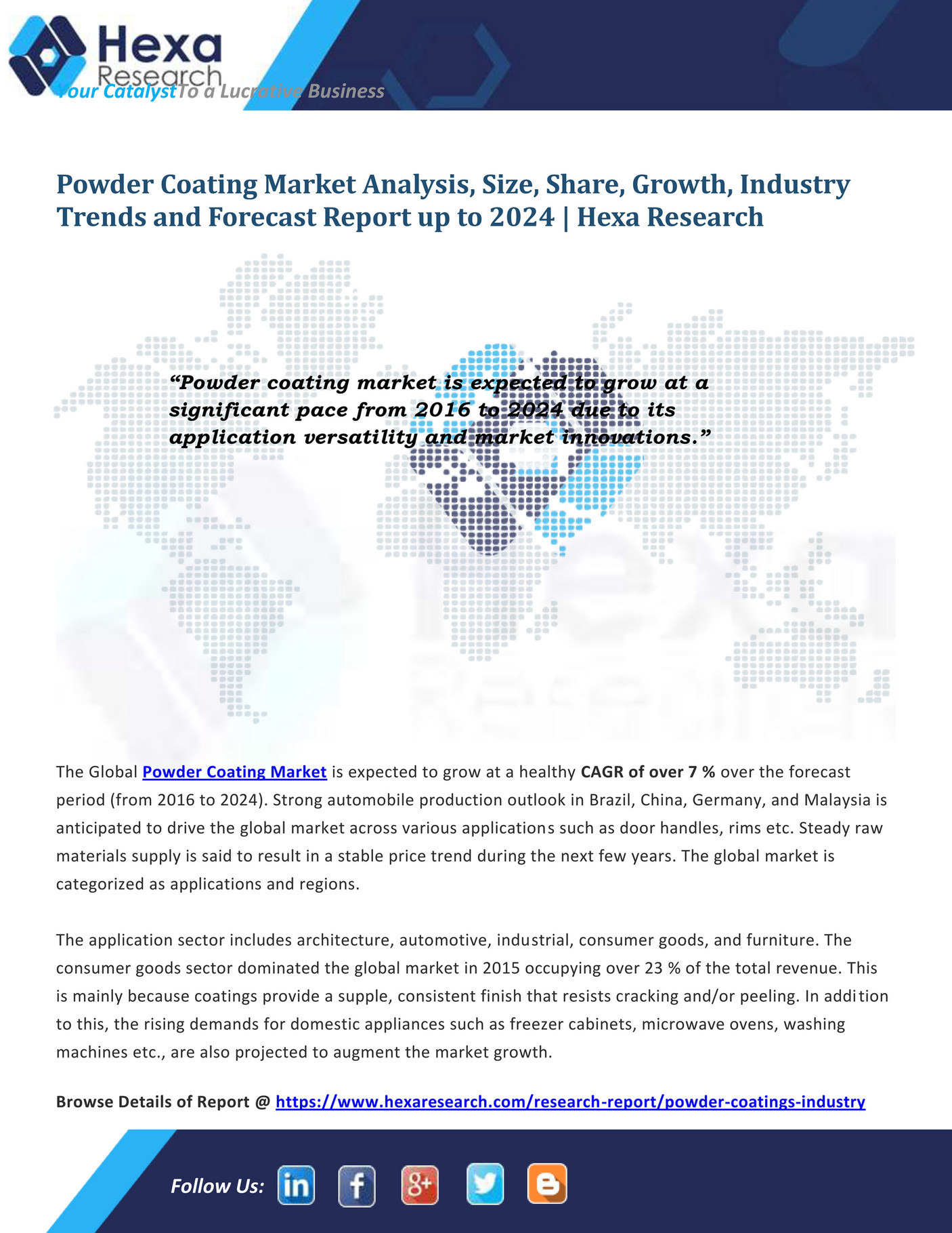 Grand View Research - Powder Coating Market Analysis, Size, Share and ...