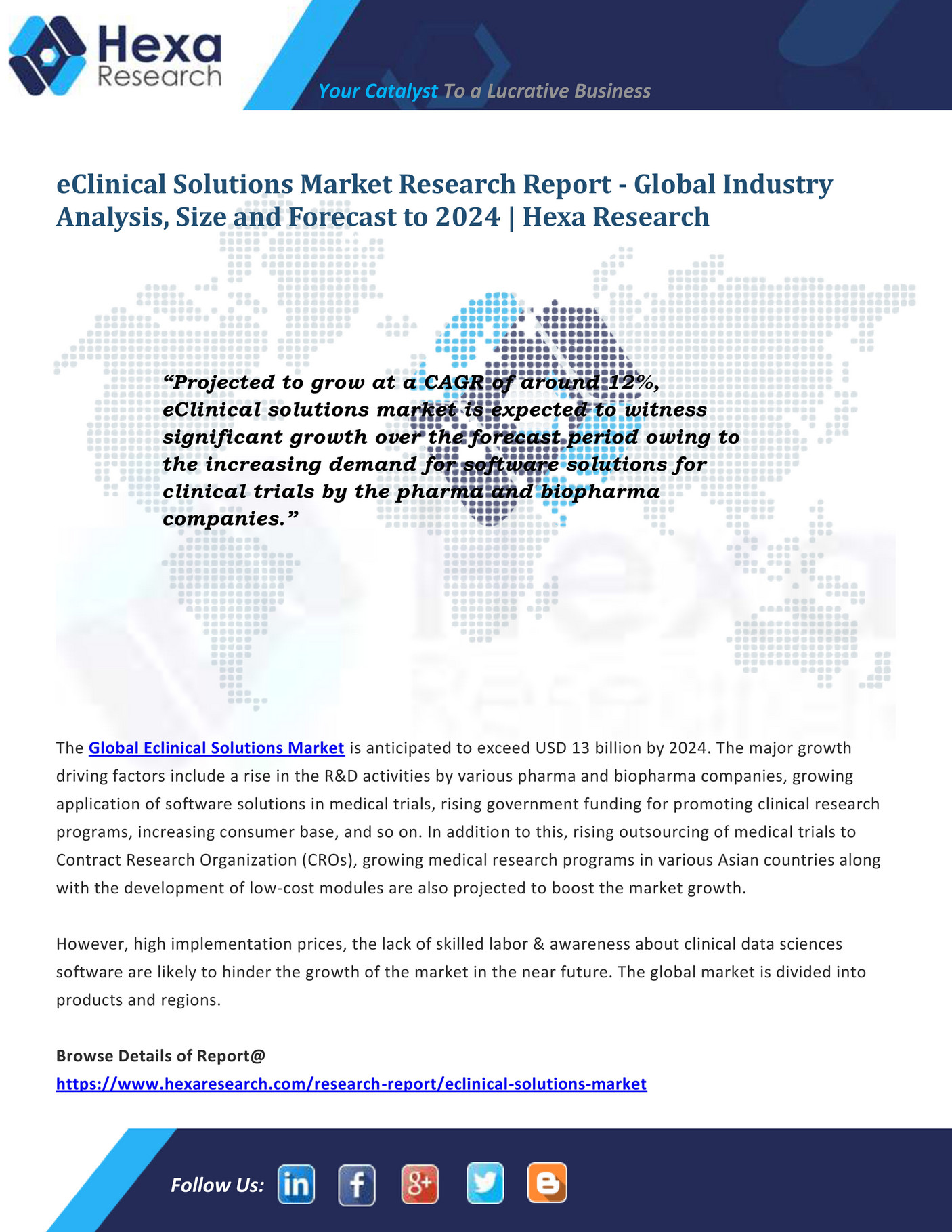 Grand View Research - Worldwide eClinical Solutions Industry Will ...
