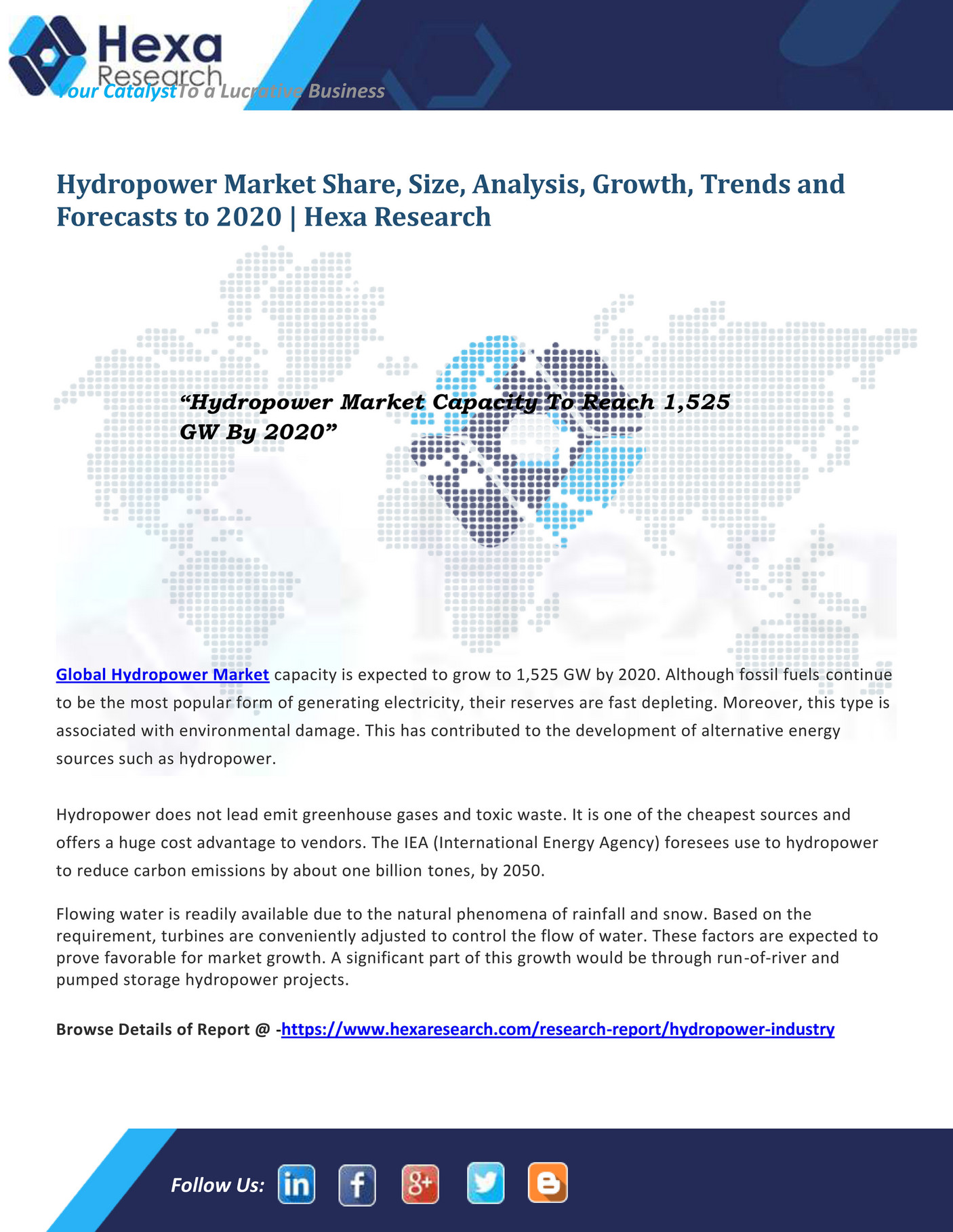 Grand View Research - Hydropower Industry Research - Global Market ...