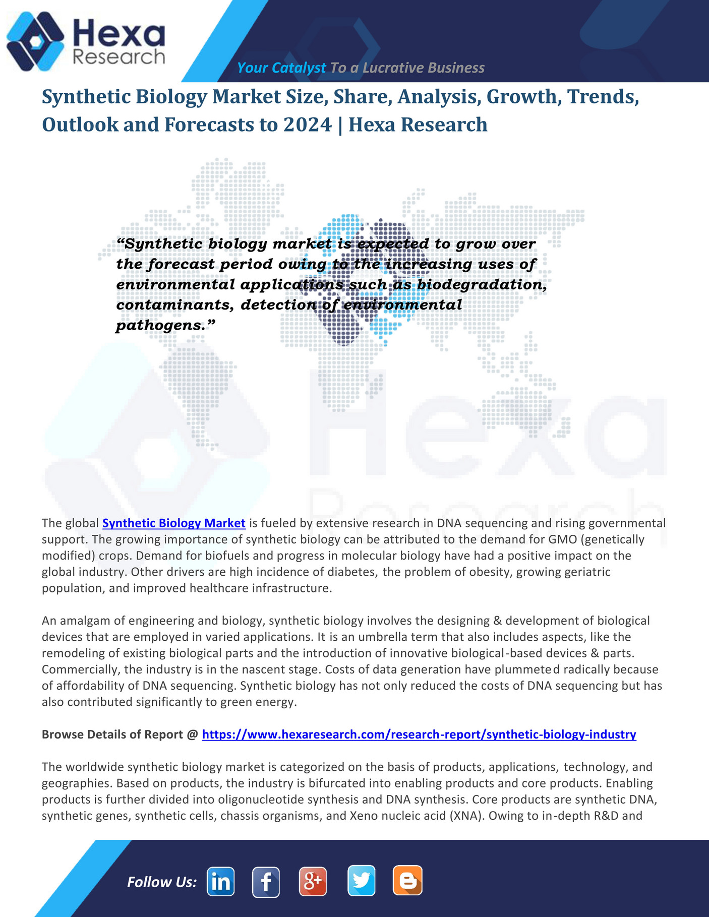 Grand View Research - Synthetic Biology Market Size, Share Report, 2024 ...