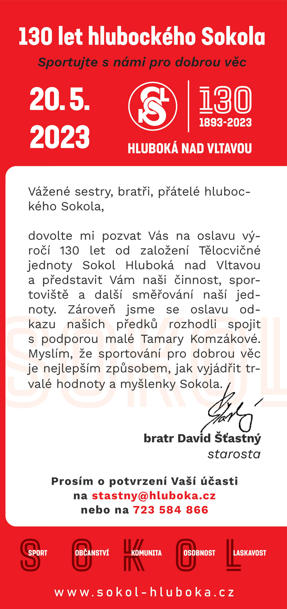 Publikace - Sokol pozvánka 130 let - Strana 1
