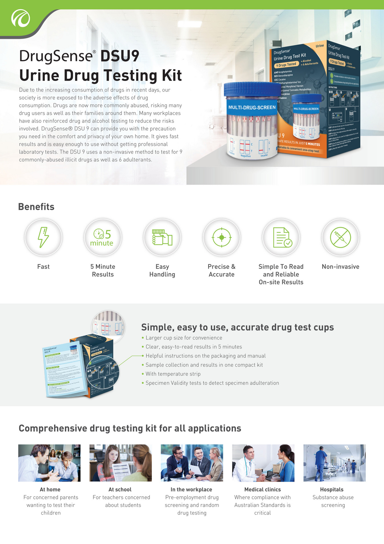 Andatech - DrugSense DSU9 Urine Drug Testing Kit Fact Sheet - Page 2 ...