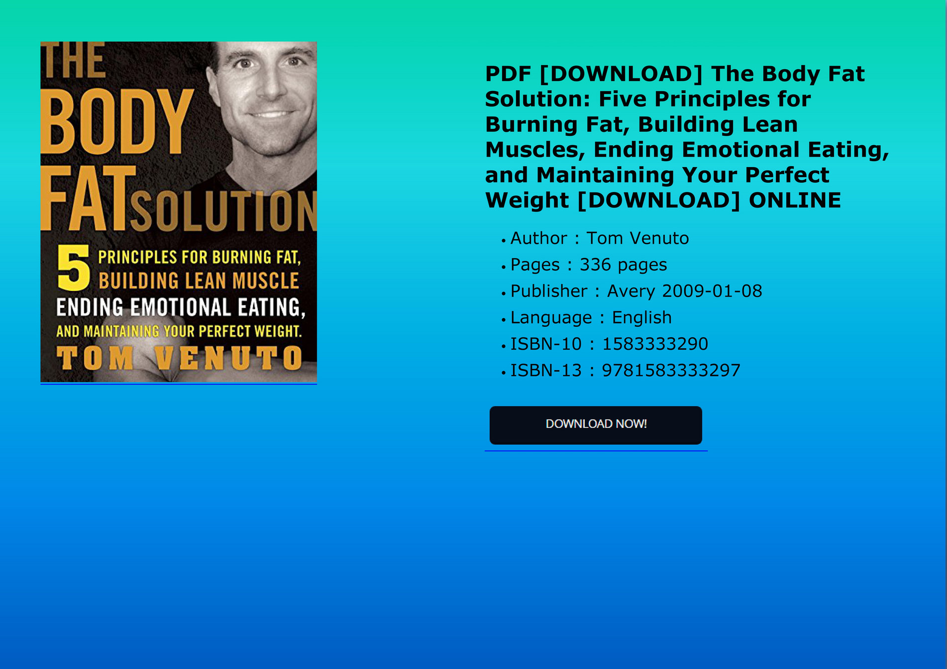 gutretetre crew - PDF DOWNLOAD The Body Fat Solution Five Principles ...