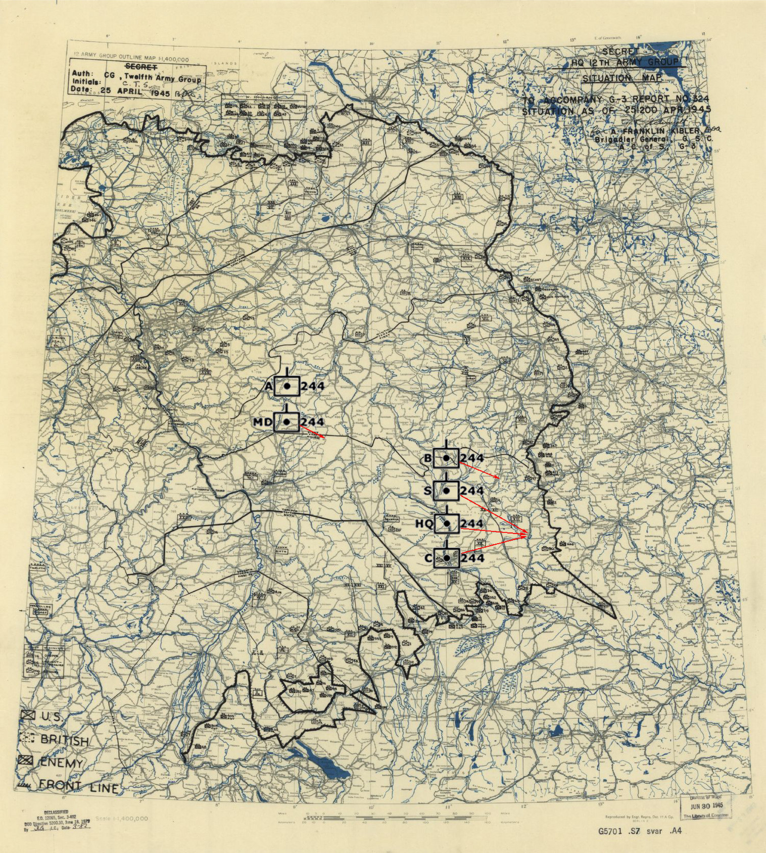 244thfieldartillerybattalion.com - 25th April 1945 Twelfth US Army ...