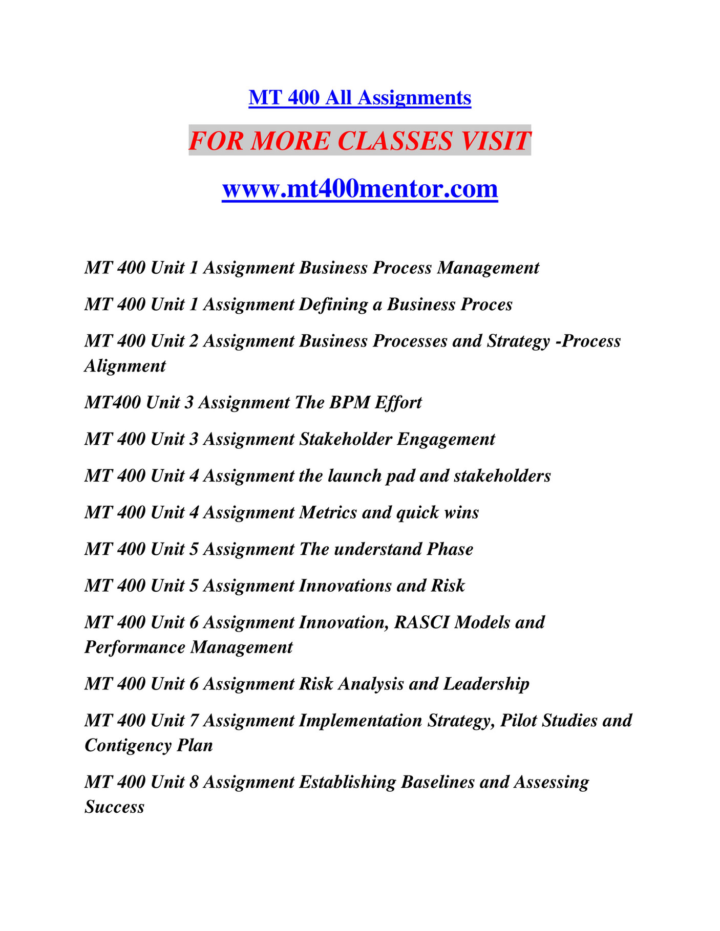 fsgergththtehget - MT 400 All Assignments - Page 1 - Created with ...