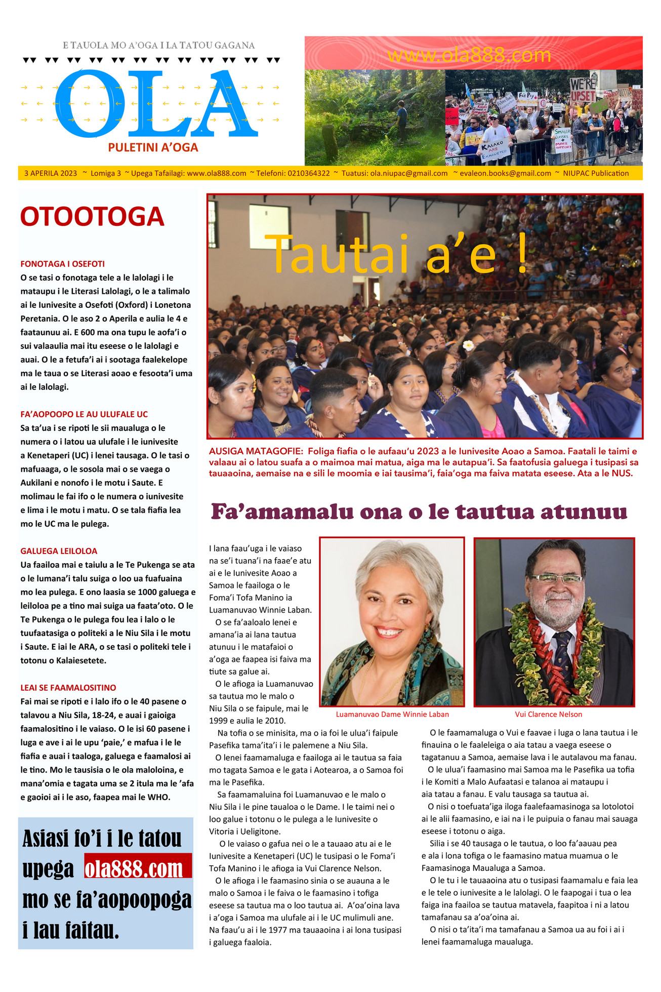 niupac - OLA 3 2023 - Page 1 - Created with Publitas.com