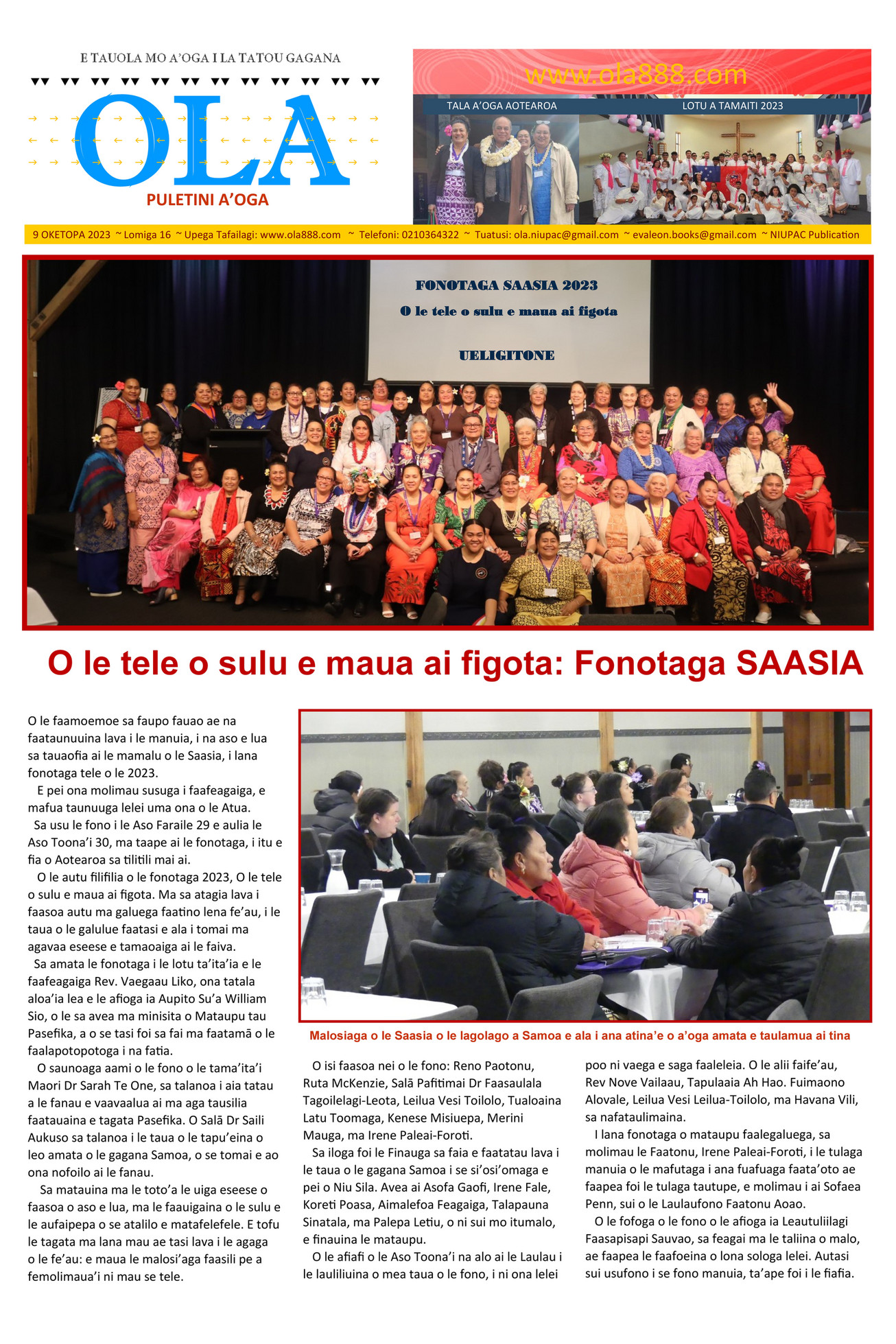 niupac - OLA 16 2023 - Page 1 - Created with Publitas.com