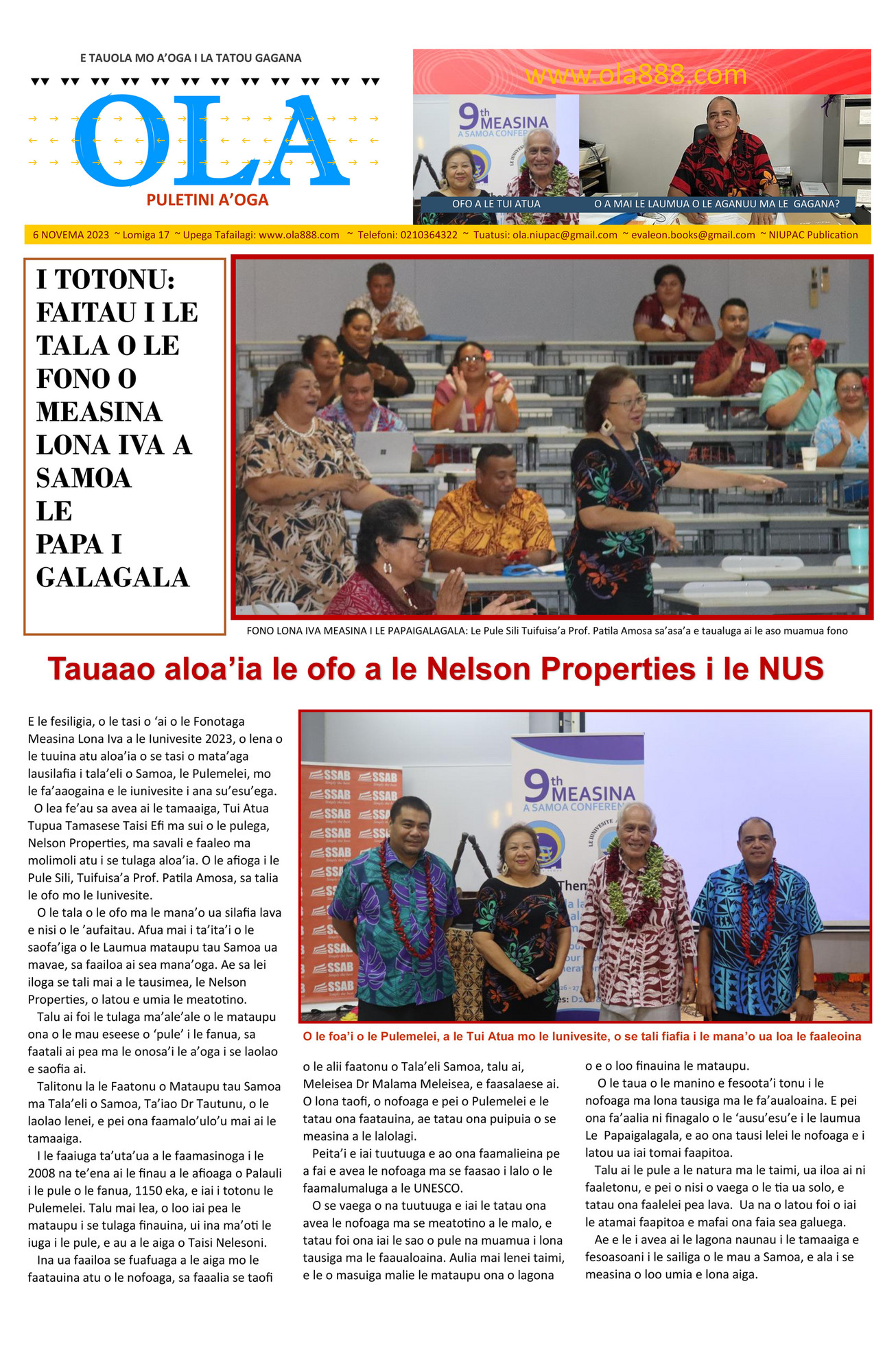 niupac - OLA 17 2023 - Page 1 - Created with Publitas.com